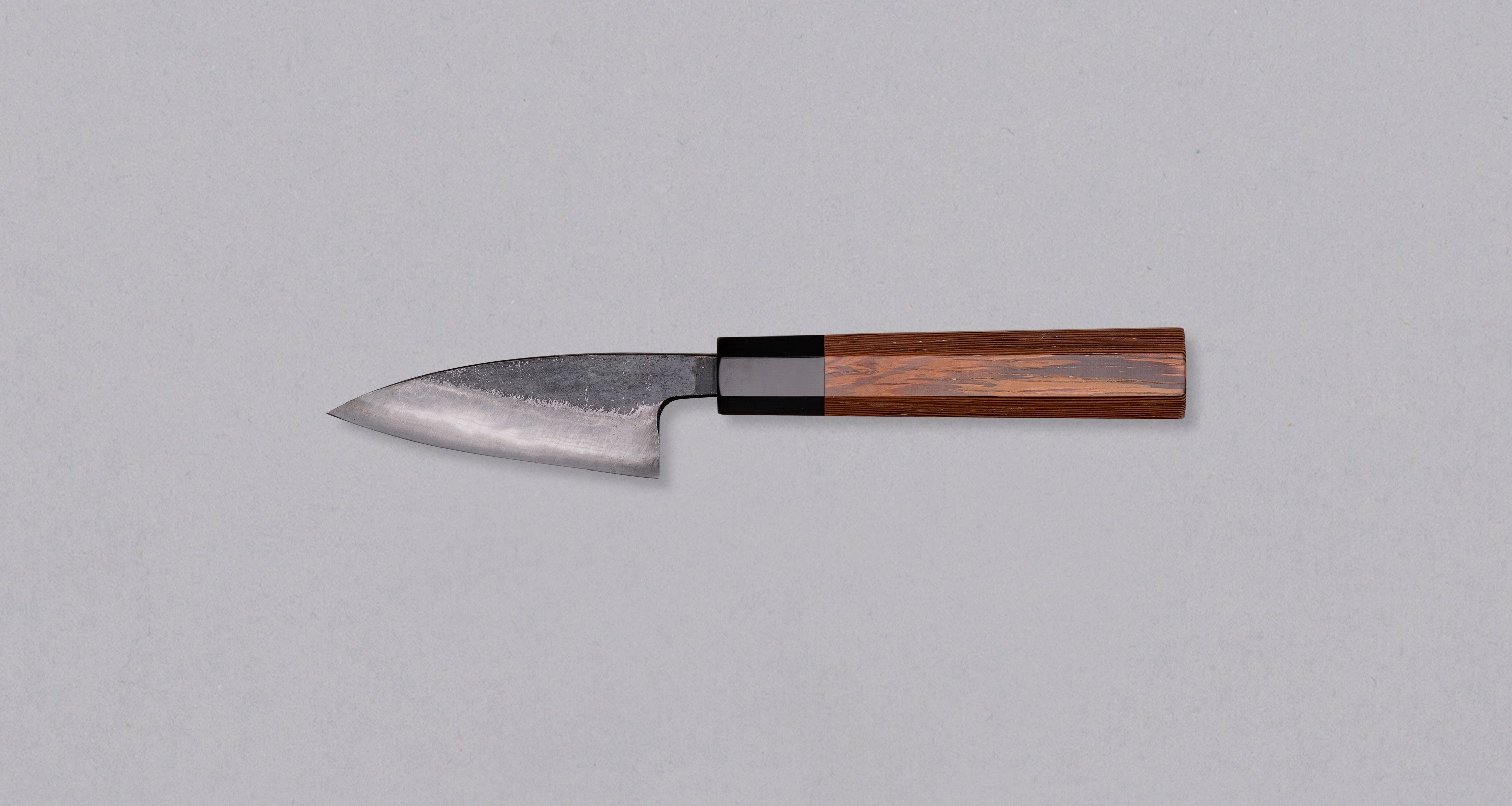 Kumokage Petty Aogami #2 Kuro-uchi Damascus 80 mm - octagon – OštarRub